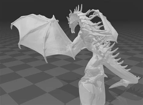 Stl File Skyrim Dragon・3d Printable Model To Download・cults