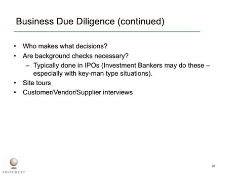 M A Due Diligence Overview PPt Presentation