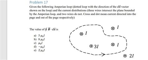 Solved Problem 17 Given The Following Amperian Loop Dotted