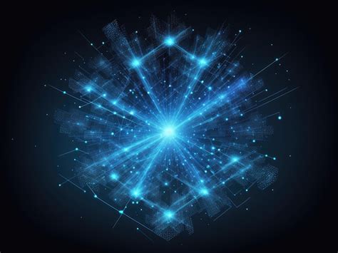 Premium Ai Image Blue Abstract Background With A Network Grid And