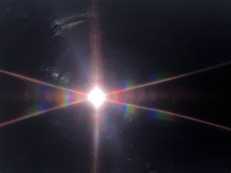 Optics Pointing Flash At Lcd Television Creates A Weird Diffraction