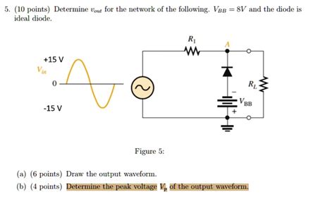 SOLVED 5 10 Points Determine Vout For The Network Of The Following VBB 8V And The Diode
