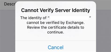 What Does Cannot Verify Server Identity Mean On Iphone Price 3