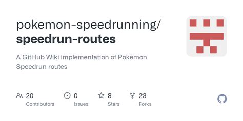 Github Pokemon Speedrunningspeedrun Routes A Github Wiki Implementation Of Pokemon Speedrun