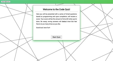 Github Connerjmcode Quiz This Is The Fourth Homework In The Bootcamp I Will Be Creating A