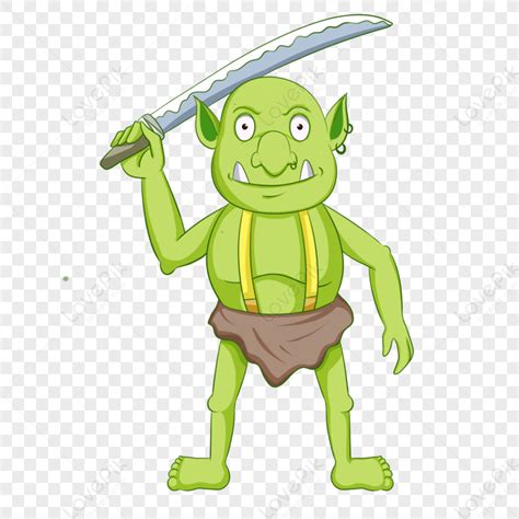 칼 을 휘 두 르 는 고 블 린 캐릭터 일러스트 무서움 브루클린 Png 일러스트 무료 다운로드 Lovepik