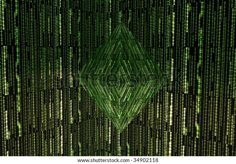 Binary Matrix Code Machine Code Machine Stock Illustration 34902118