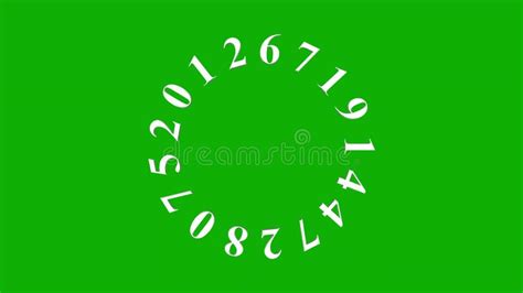 Digital Numbers Motion Graphics With Green Screen Background Stock