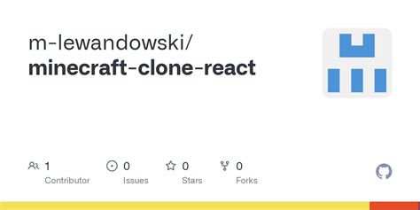 GitHub M Lewandowski Minecraft Clone React