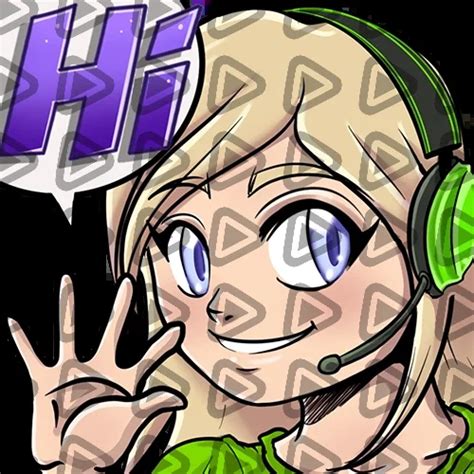 Best Streamer Female Blonde Hi Green Emote For Streamers Stream
