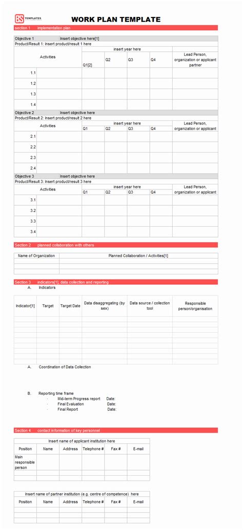 Work Plan Template Excel Luxury Excel Spreadsheet Template For