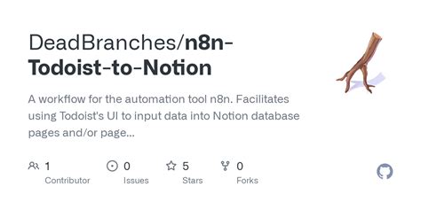 github deadbranches n8n todoist to notion a workflow for the