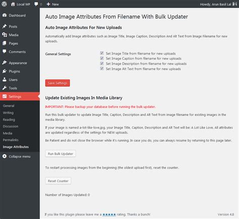 Auto Image Attributes From Filename With Bulk Updater Wordpress Plugin Millionclues