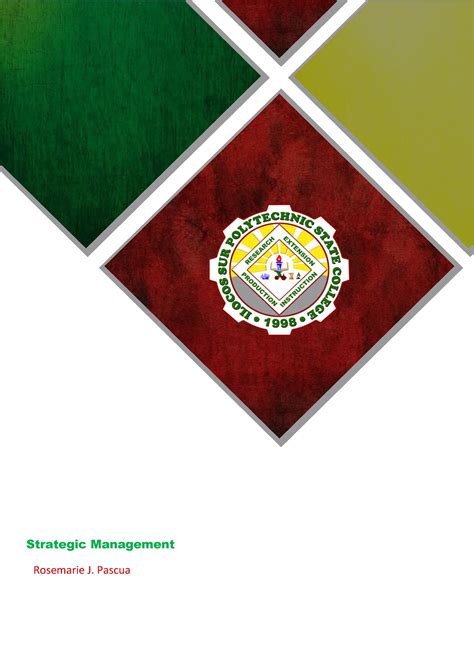Module 6 Great Strategic Management Rosemarie J Pascua Tagudin Campus Module 6 Course Code