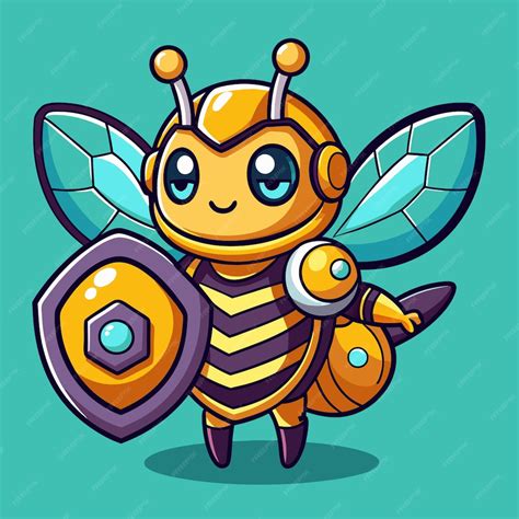 Premium Vector Cute Bee Robot