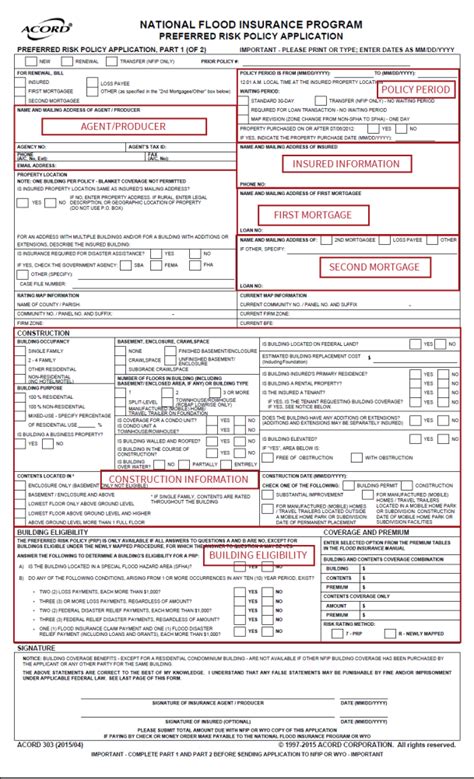Form Flood Insurance Application Fill Out And Sign Pr