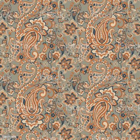 페이즐리 벡터 원활한 패턴 환상적인 꽃 잎 섬유 보헤미안 프린트 바틱 페인팅 빈티지 0명에 대한 스톡 벡터 아트 및 기타 이미지 Istock