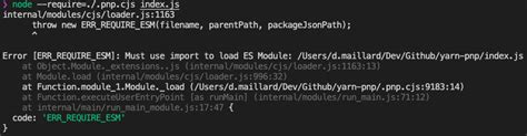 Bug Yarn Plug And Play Does Not Work With Esm · Issue 1149 · Yarnpkg