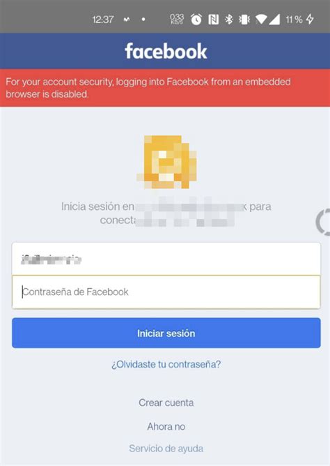 Logging Into Facebook From An Embedded Browser Is Disabled · Issue 178 · Darwin Morochoflutter