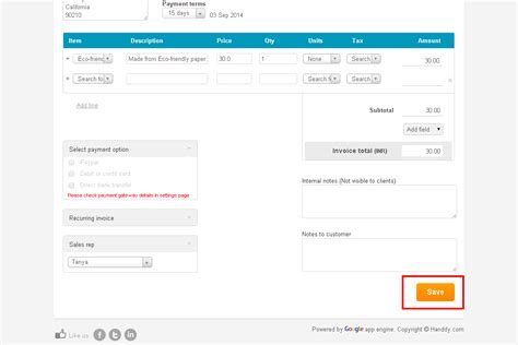 Creating An Invoice Handdy Invoice Help And Support