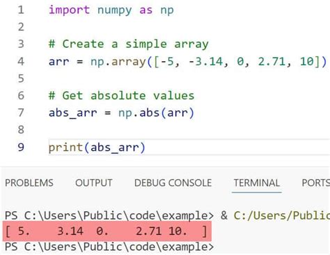 Numpys Npabs Function In Python