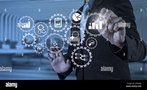 Business Data Analytics Management With Connected Gear Cogs With Kpi