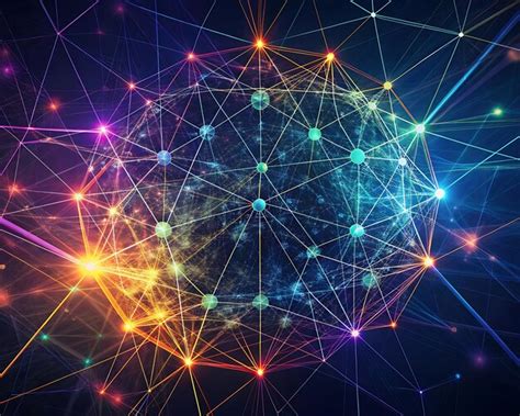 visualizing data flow a web of lines and nodes premium ai generated image