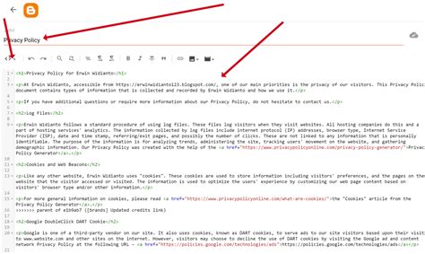 Cara Membuat Halaman Privacy Policy Di Blogger Dan WordPress