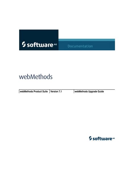 WebMethods Product Suite Version 7 1 WebMethods Upgrade Guide
