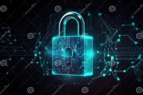 Cyber Security Padlock For Protection Of Login Security From Cyber