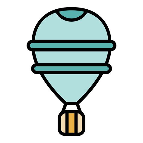 Aerostat Icon Color Outline Vector 15147651 Vector Art At Vecteezy