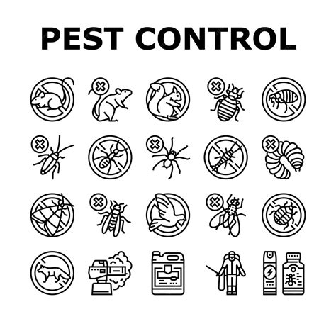 Premium Vector Pest Control Service Treatment Icons Set Vector