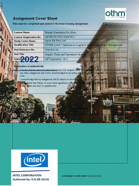 Assignment Supply Chain And Operations Strategy Pdf Supply Chain