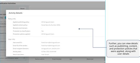 Viewing Classification Activities Seclore Adoption Portal
