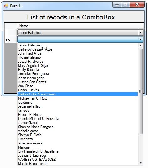 How To Fill Datagridview With Data Based On Combobox Sourcecodester