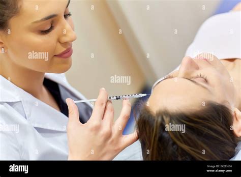 Syringe Botox Cosmetic Medicine Botulinum Toxin Treatment Involves Injecting The Toxin Into