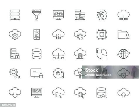 Big Data Thin Line Series Stock Illustration Download Image Now