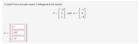 Solved point Find a non zero vector Ž orthogonal to the Chegg