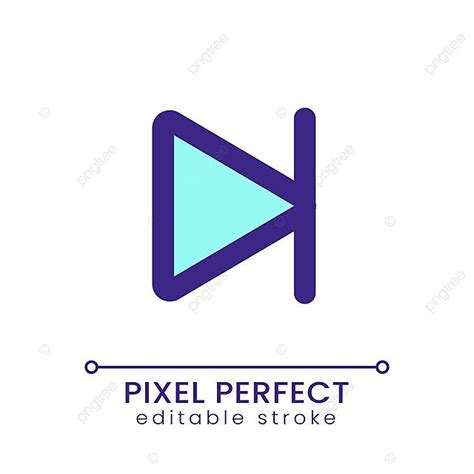 Pixel Perfect Rgb Color Ui Icon For Skipping To The End Vector Editable Option Art PNG And