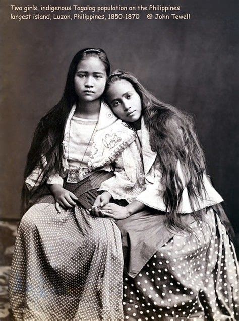 Two Girls Indigenous Tagalog Population On The Philippines Largest