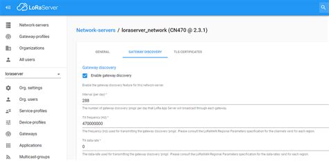 Gateway Discovery Documentation Chirpstack Application