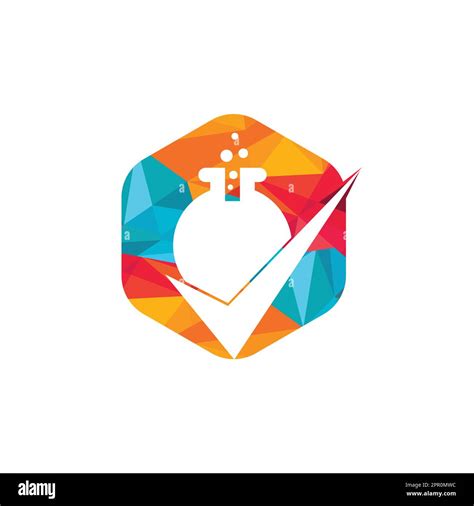 Lab Check Vector Logo Design Lab Check Verified Logo Vector Icon