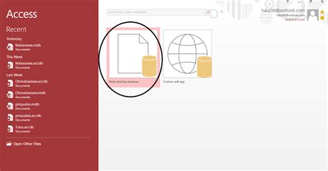 cara membuat database access 2016 untuk input data mahasiswa yang