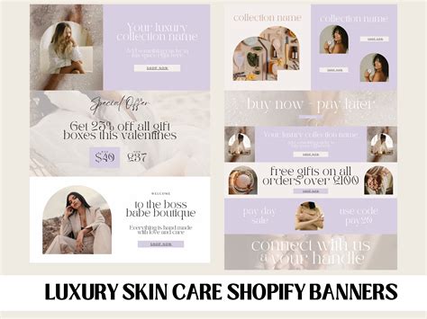 Shopify Banners Shopify Website Banner Website Template Shopify Canva Canva Templates