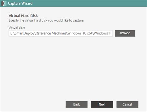 Capture An Image From A Virtual Disk File Smartdeploy Help Center