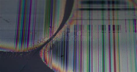 Analog Static Damaged TV Pixel Error Color Line Stock Footage Video
