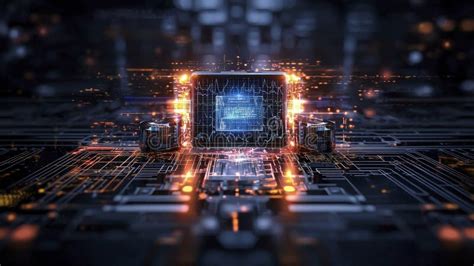 Futuristic Holographic System Transferring Data In Secure Technology Environment Close Up View