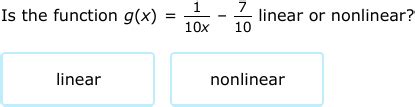 IXL Identify Linear Functions Grade Maths Practice