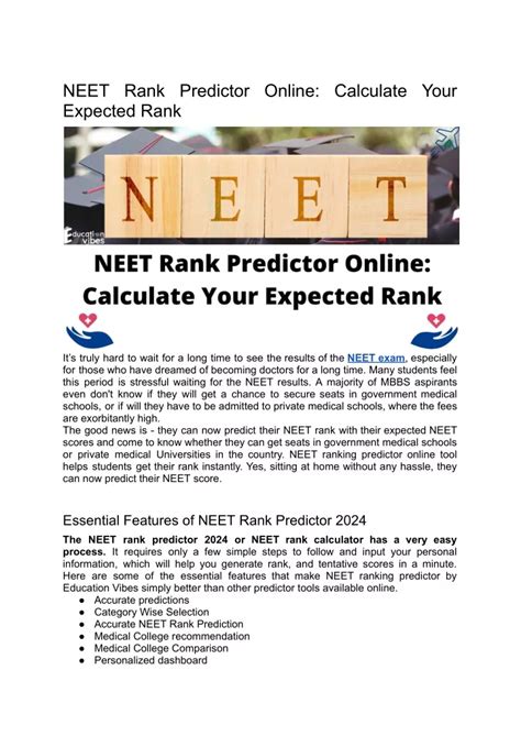 Ppt Neet Rank Predictor Online Calculate Your Expected Rank