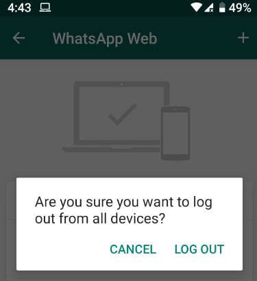 How To Logout WhatsApp Web Account Remotely On Android